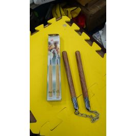SS NANCHAKU CHAIN STICK WOOD